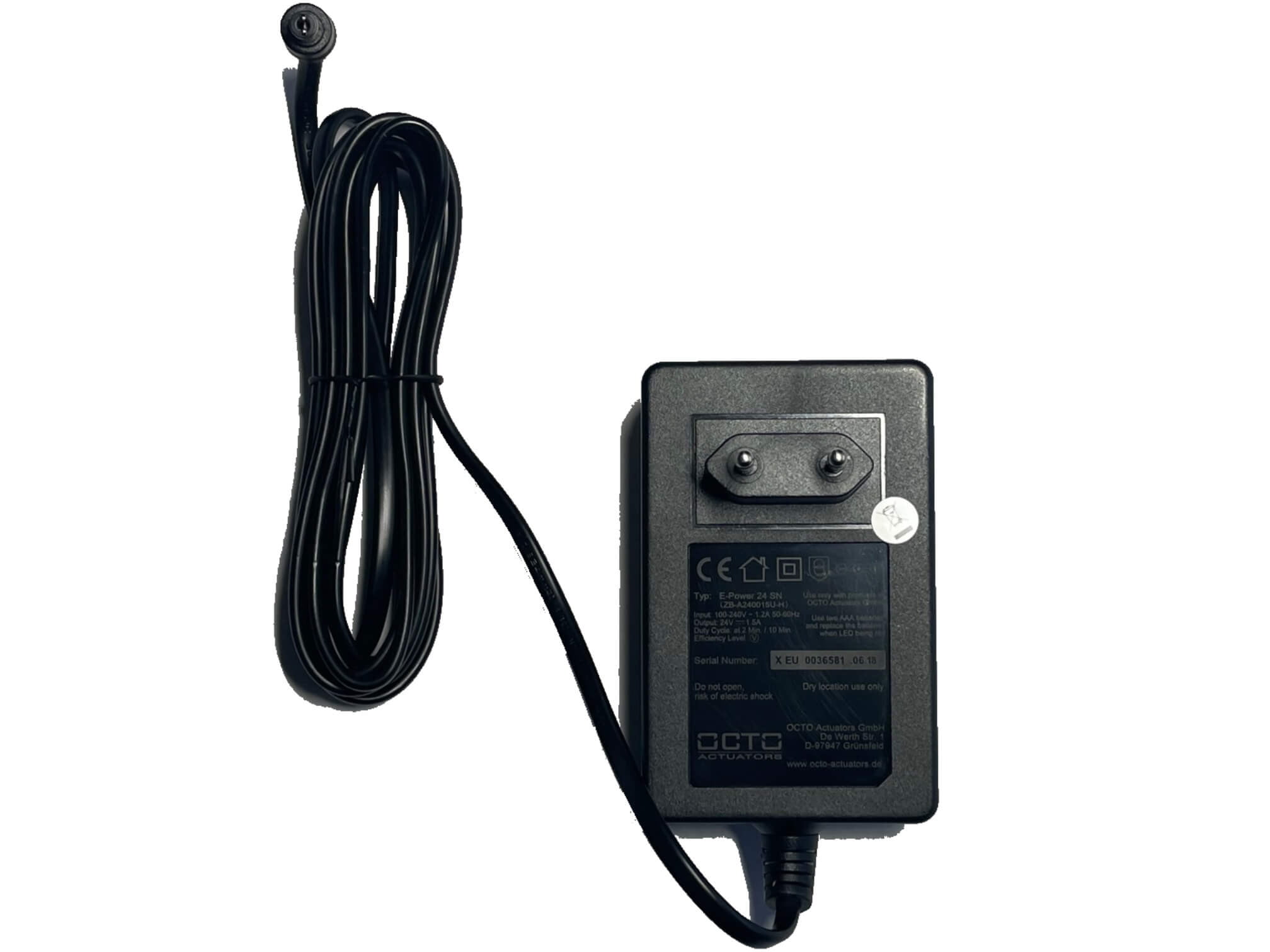 Netzteil E-Power 24 SN für Flachmotoren Eco Move - OCTO Actuators ...